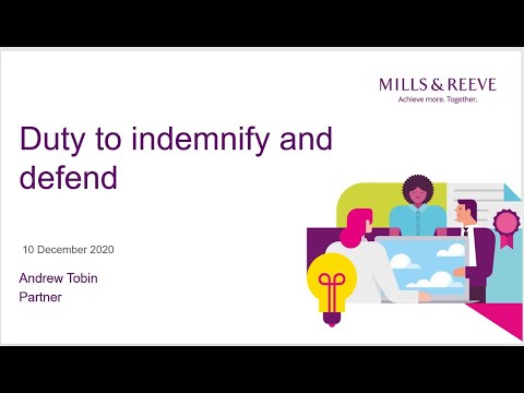 Cover Talk: Duty to Defend and Indemnify