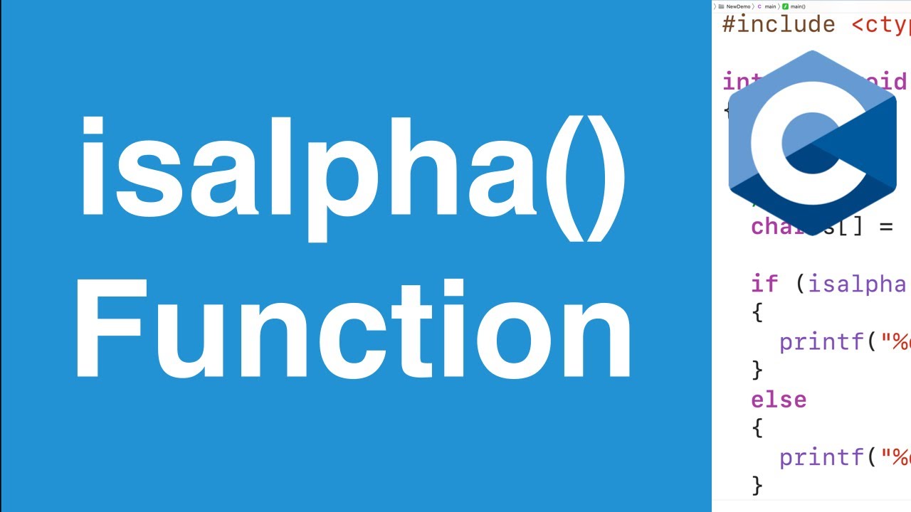 isalpha() Function | C Programming Tutorial
