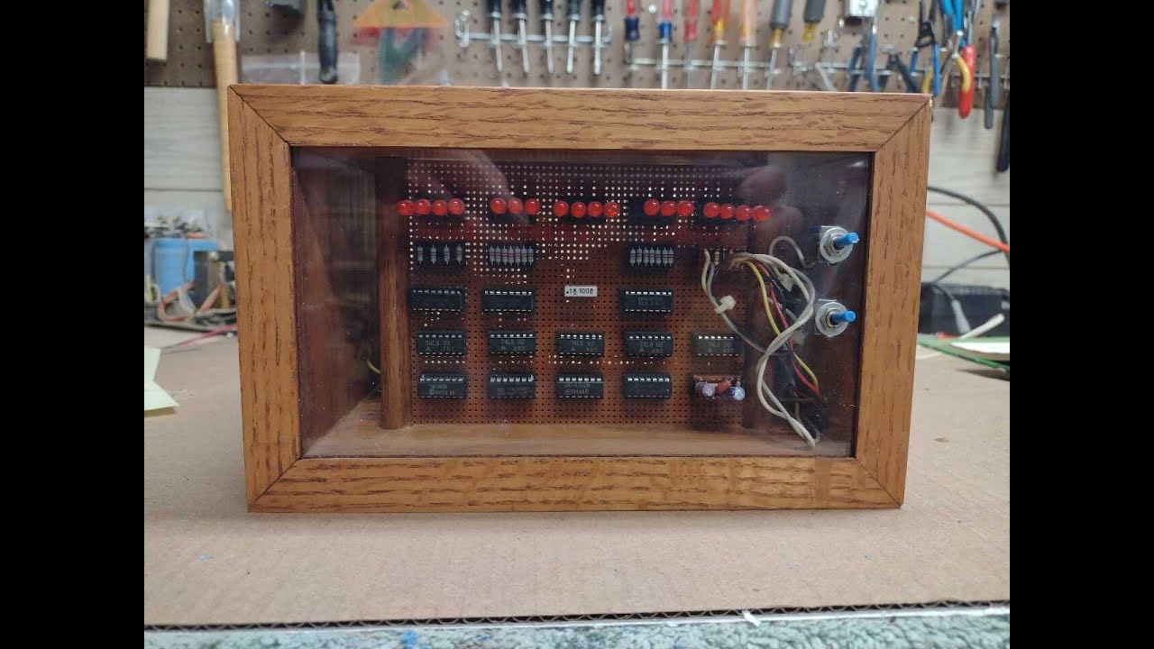 A homemade binary clock