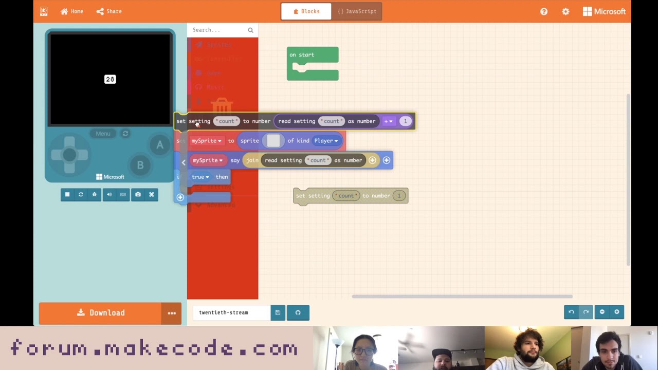 MakeCode Arcade Advanced - Using settings