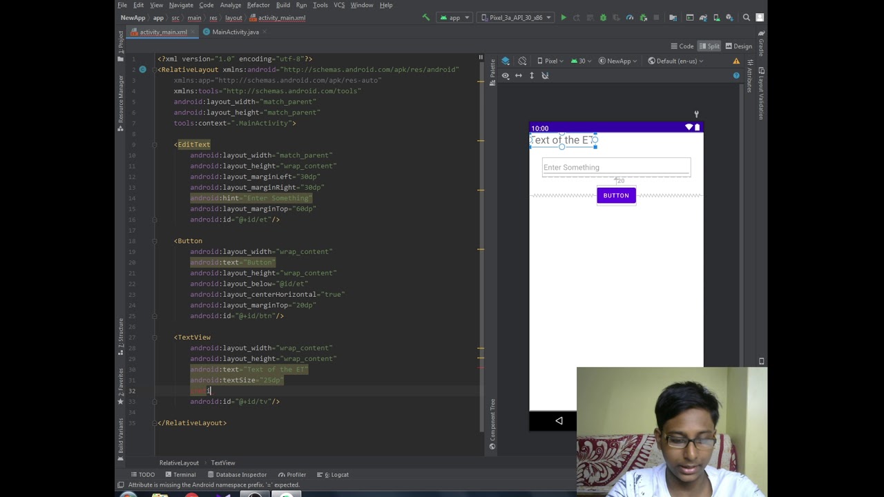 Getting User Input In Android Studio