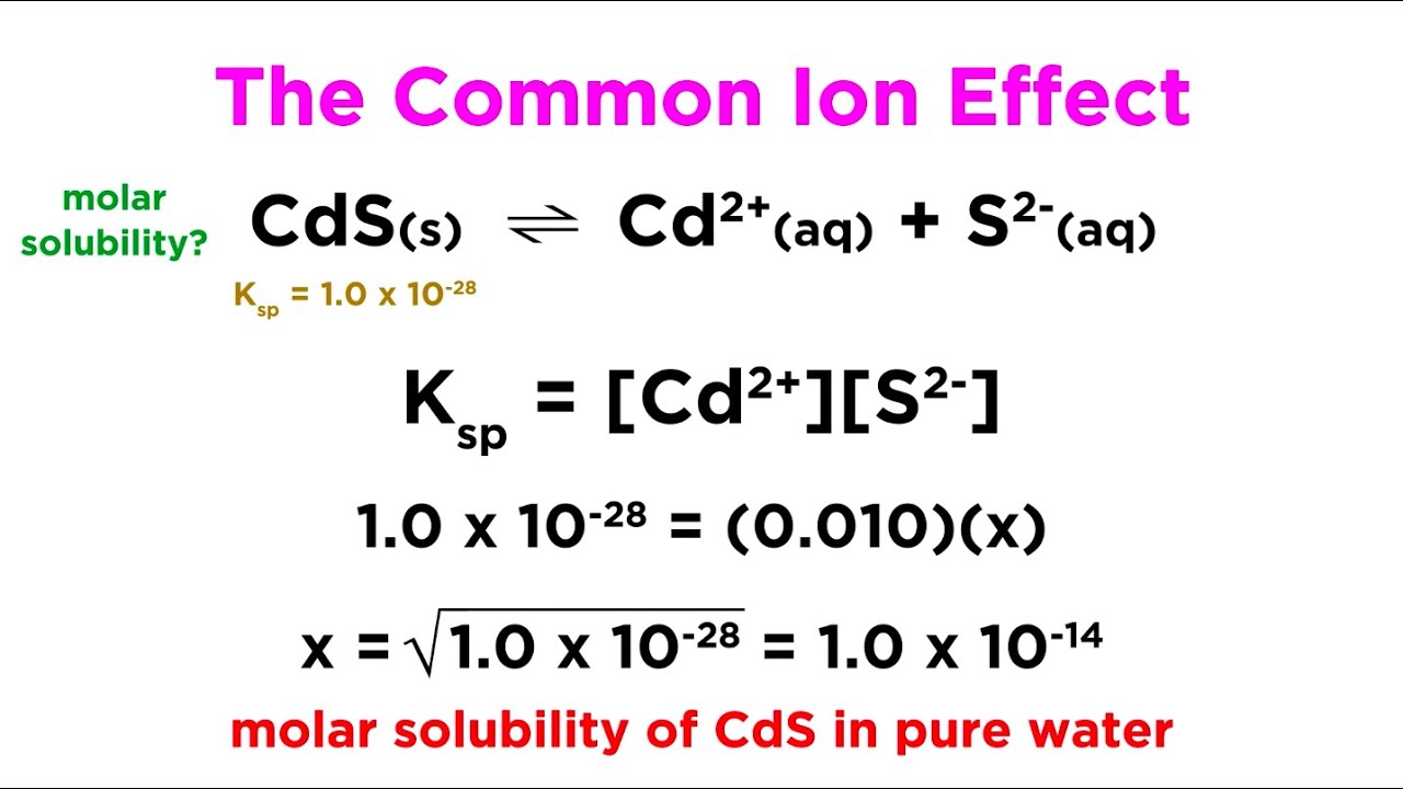 The Common Ion Effect