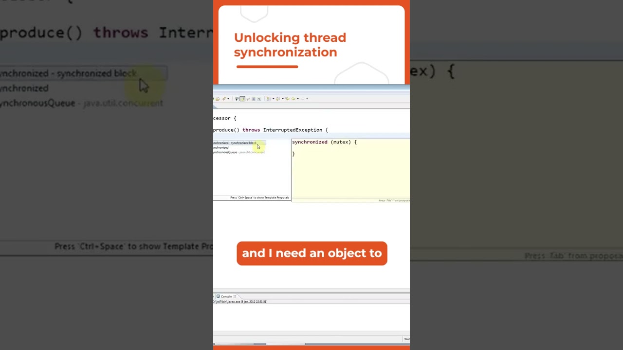 Unlocking thread synchronization