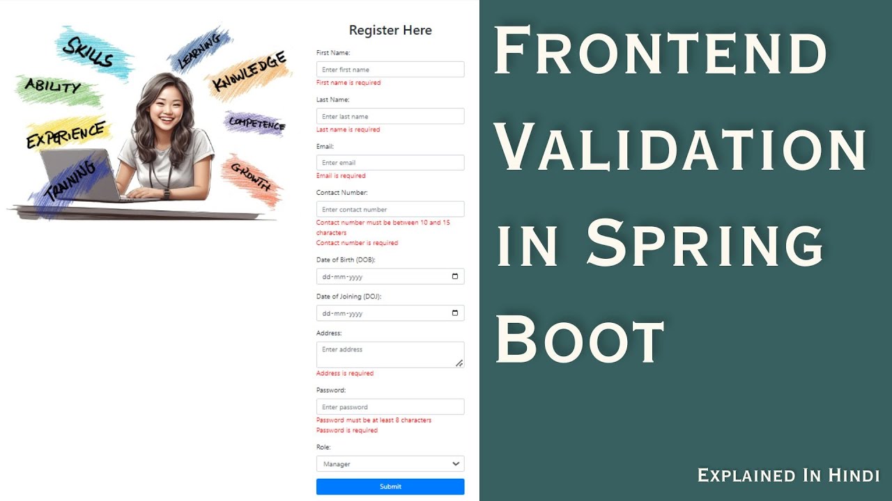 Frontend Form Validation in Spring Boot | Complete Step-by-Step Guide