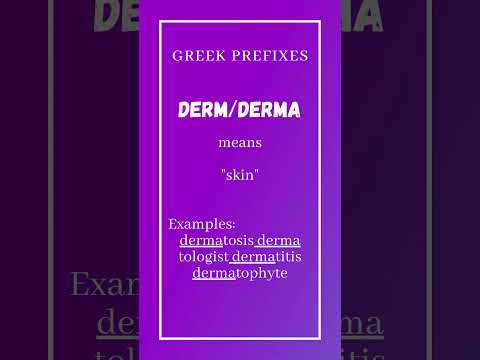 Greek Prefixes - Derm / derma #shorts