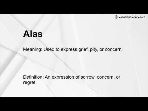 Alas Meaning