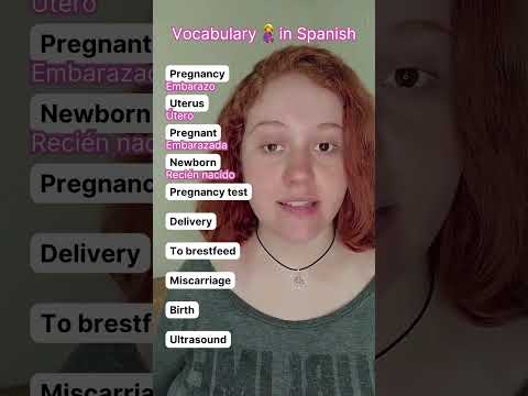 Vocabulario sobre el embarazo
