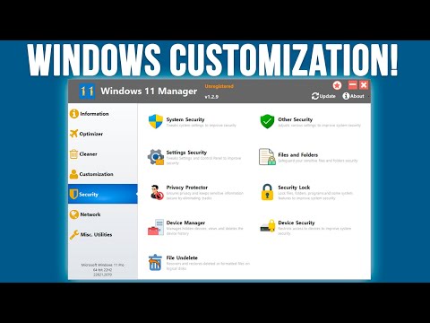 Windows 11 Manager Customization and Tweaking App Overview