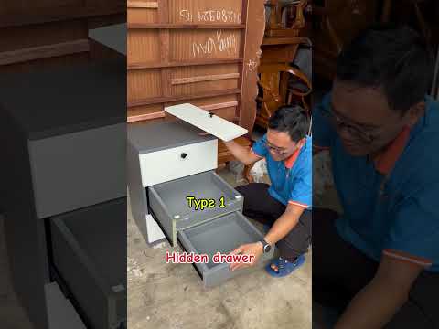 Bedside table with unique hidden drawer #furniture #woodworking #bedsidetable #diy #asmr #ngocsyh
