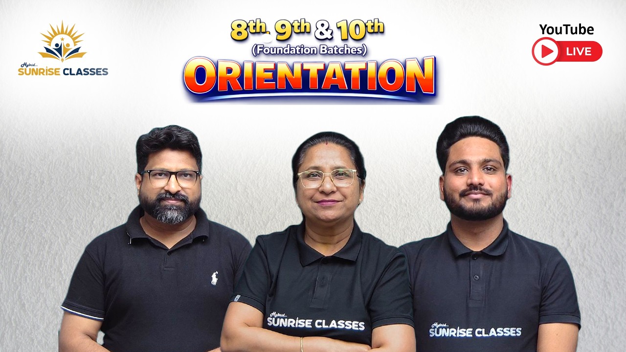 Orientation Session of 8th, 9th & 10th Foundation 2027 - Faculty Reveal - Sunrise Classes