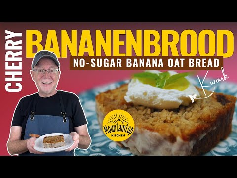Best No-Sugar Banana Oat Bread (Bananenbrood): Tart Cherries & Toasted Almonds | Mountaintop Kitchen