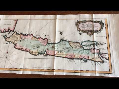 Java island 1750 Indonesia island J.N. Bellin lovely hand color old map
