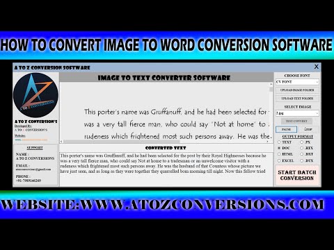 HOW TO USE IMAGE TO WORD CONVERTER SOFTWARE