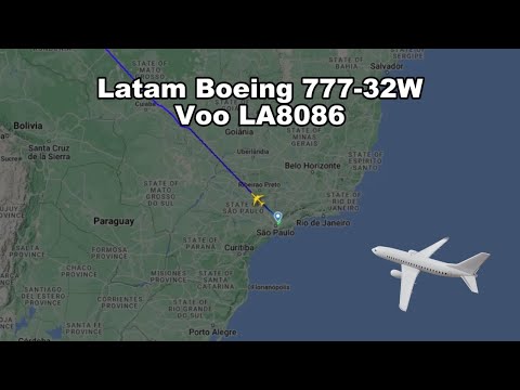 Voo Latam LA8086 de São Paulo para Los Angeles #FlightSeekers #radar #flight #trip
