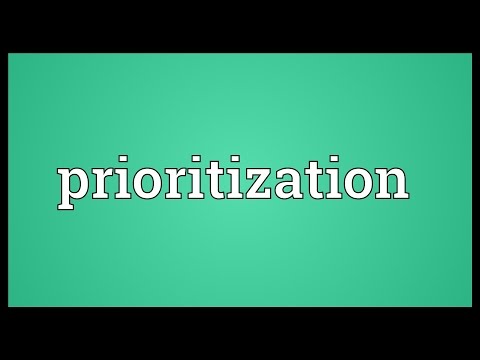 Prioritization Meaning