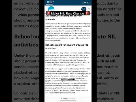 Major NIL rule change #athlete #nil #sport