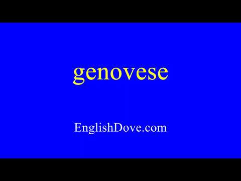 How to pronounce genovese in American English