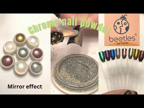 AMAZON CHROME NAIL KIT REVIEW AND SWATCHES // TESTING BEETLES MIRROR EFFECT POWDER/PIGMENT