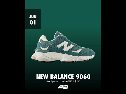 Mens New Balance 9060 New Spruce / White - June 1, 2025