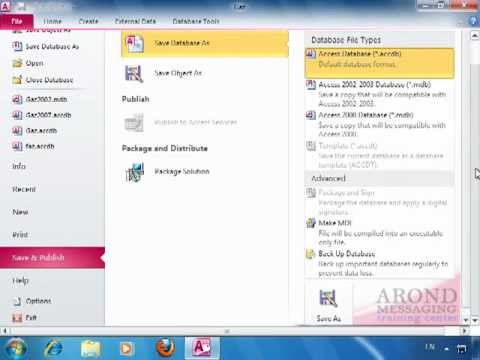 Using Access 2010 - Convert to the Access 2007-2010 Format