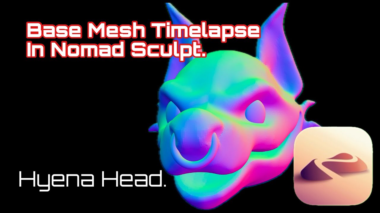 Base mesh sculpt. Hyena head. 