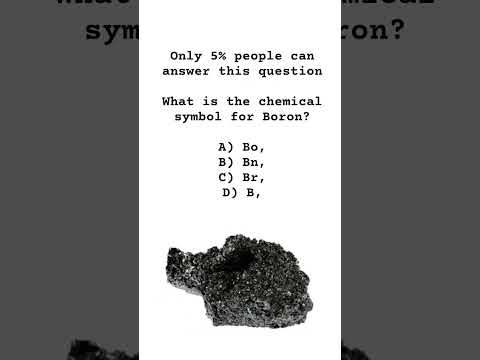 What is the chemical symbol for Boron? | PART 008 | Boron | #boron #gk #science #chemical #quiz #mcq