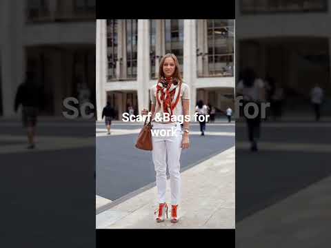 How To Wear Summer π π π Scarf with Various colours of BAGs for work π#scarf#maxi_skirt