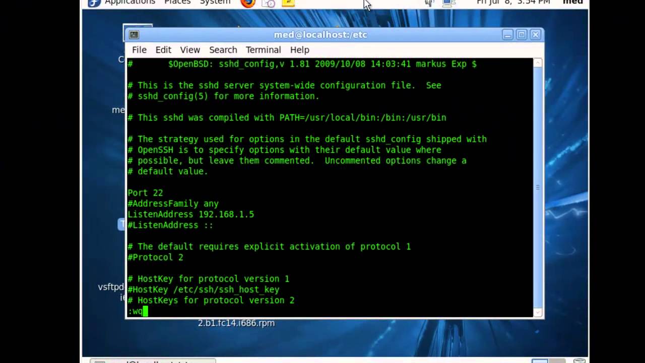 [Fedora] Basic SSH Configuration