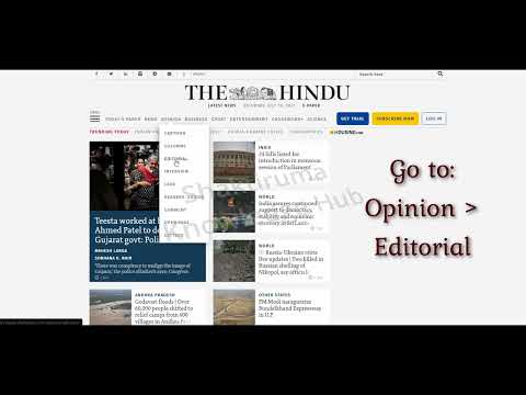 How to read Editorials online (The Hindu & Indian Express)
