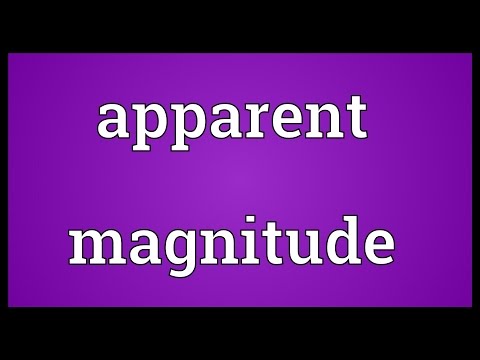 Apparent magnitude Meaning