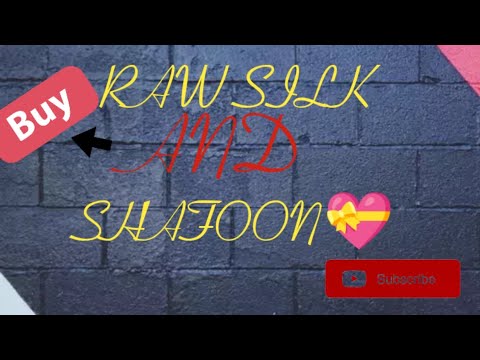 FRESH ARTICLE🖤 OF RAW SILK👀 AND SHAFOON💝 ALL NEW💫 AND NICE LOOKING 🤗DESIGNS