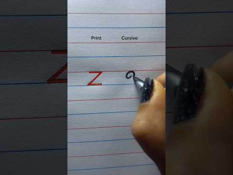 “Z” print & cursive handwriting #lettering #handwriting #calligrahy #reels #fyp #shorts #viralvideo
