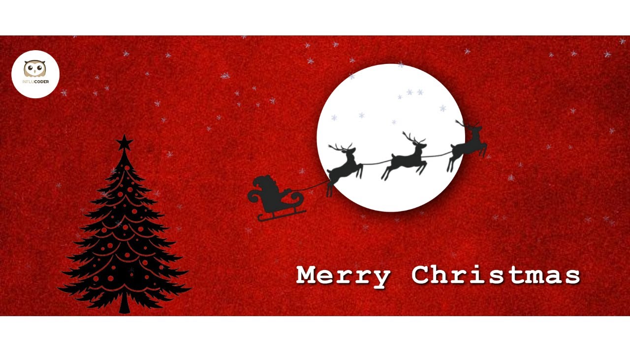 Snowfall animation using HTML CSS & JavaScript | HTML CSS Christmas Animation