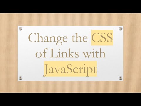 Change the CSS of Links with JavaScript