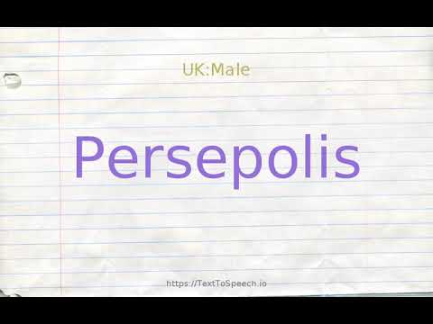 How to pronounce persepolis