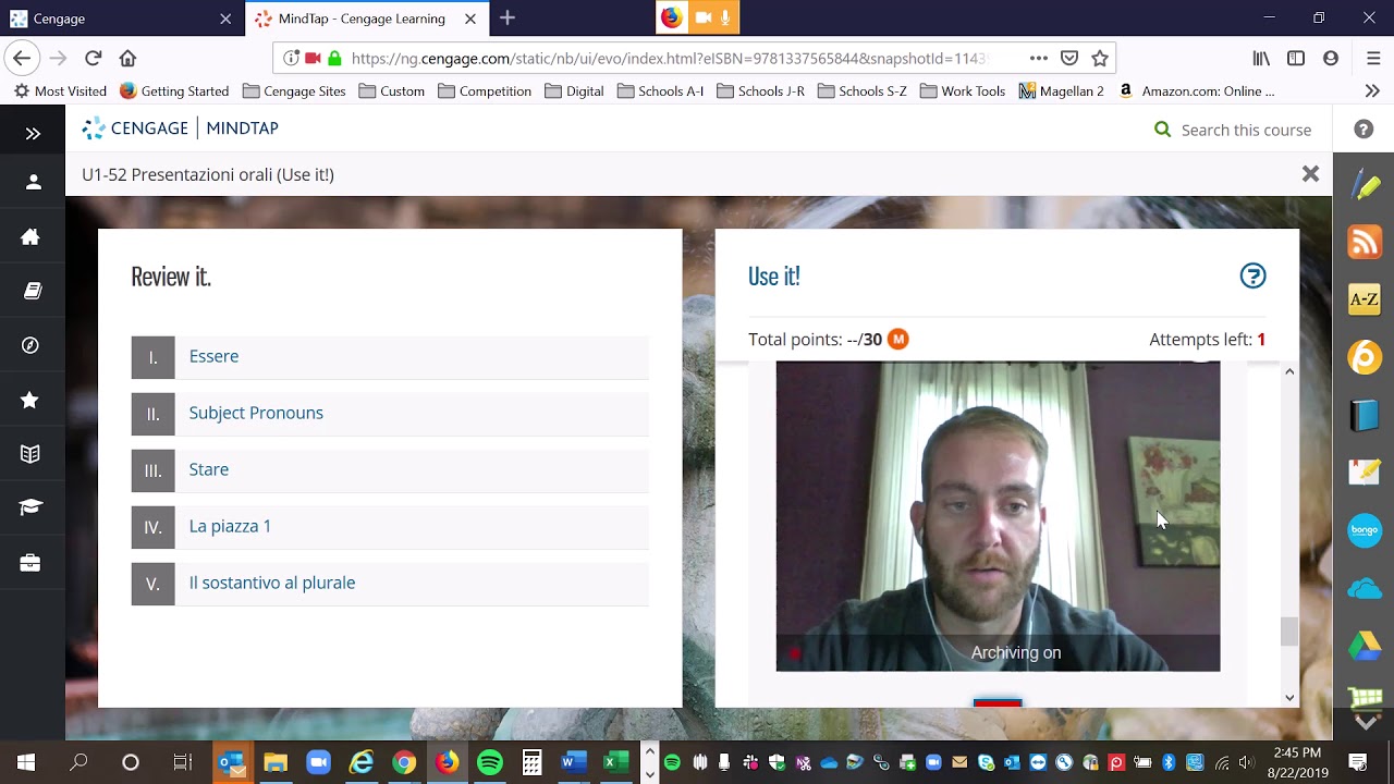 MindTap World Languages - Video Recording Activity instructions