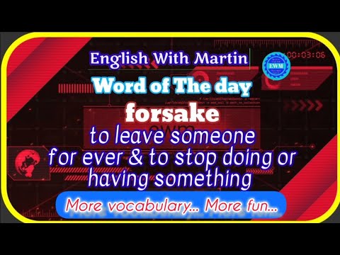 forsake Tamil meaning | pronunciation & a sentence | vocabulary | English with Martin | EWM