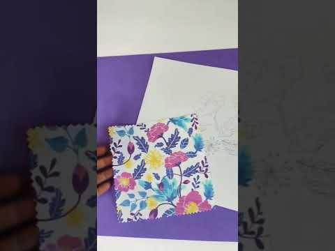 Design a fabric print with me ☺️ Sketch to floral vector repeat pattern to fabric process #shorts