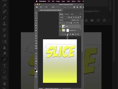 Adobe Photoshop "SLICE" Text Tutorial ???? #shorts #photoshoptutorial