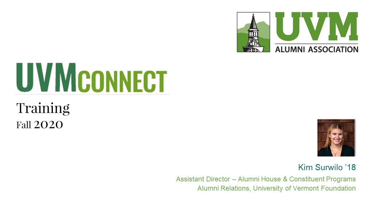 UVM Connect Training