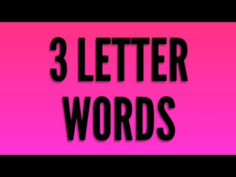3 letter words।english words। words end with at