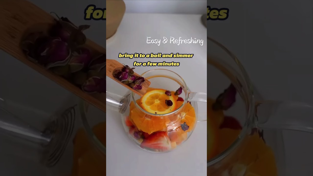 Homemade Fruit Tea — So Easy & So Refreshing! 🍎🍓🍊
