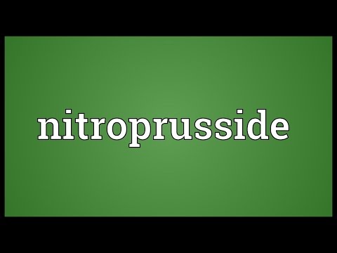 Nitroprusside Meaning