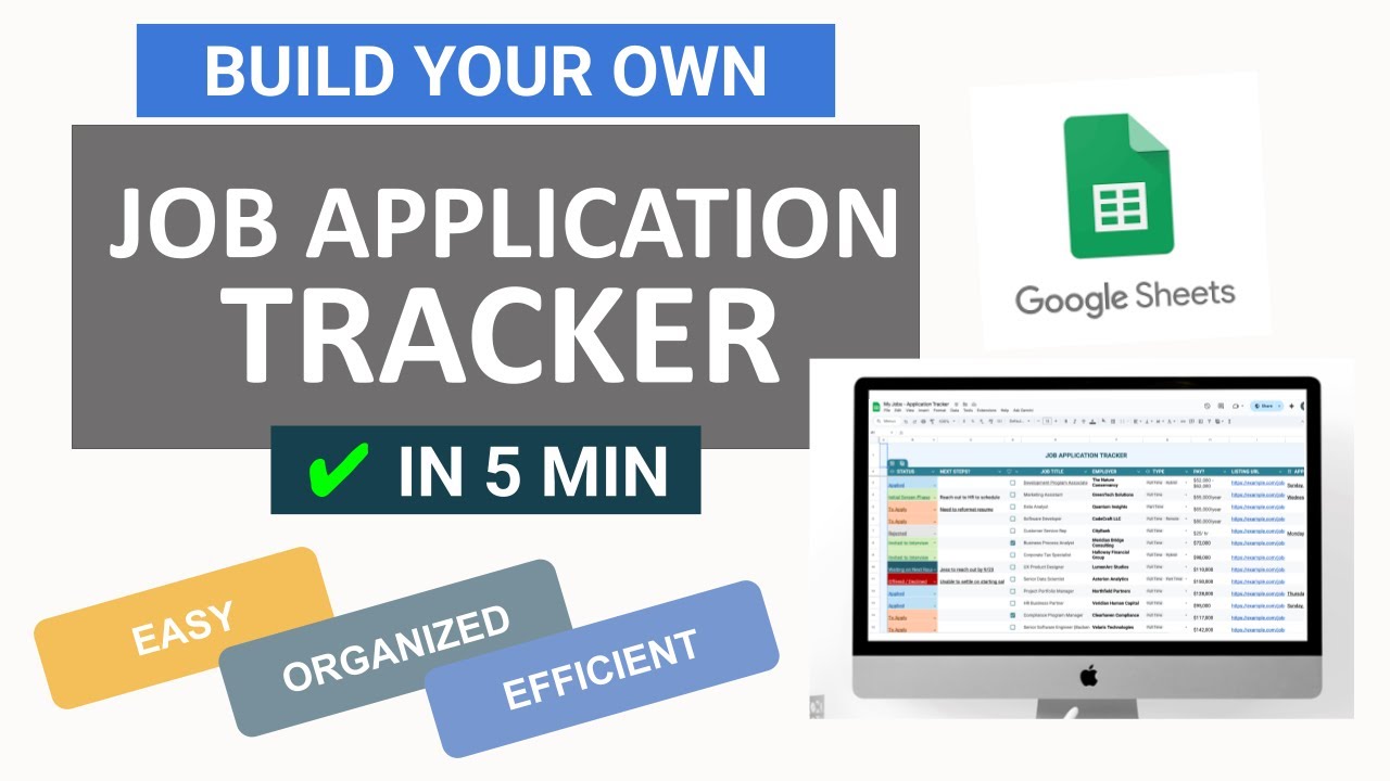 Build a Job Search Tracker Spreadsheet | Organize Your Job Search | Quick & Easy Tutorial (5 Min)
