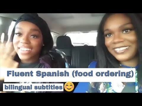 Ordering My Food in Spanish at Drive Thru! (English and Spanish subtitles)