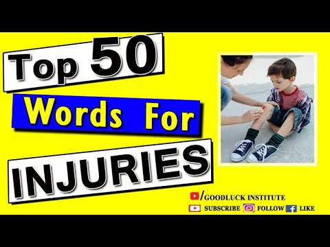 Top 50 Words of Injury in English | Vocabulary of Injury | Goodluck Institute