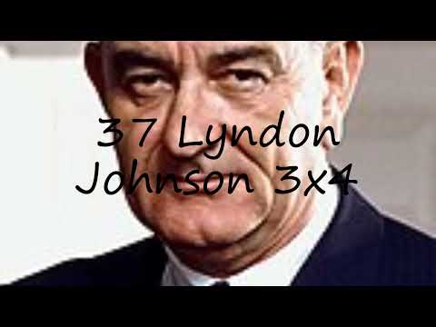 How to pronounce 37 Lyndon Johnson 3x4 in English?