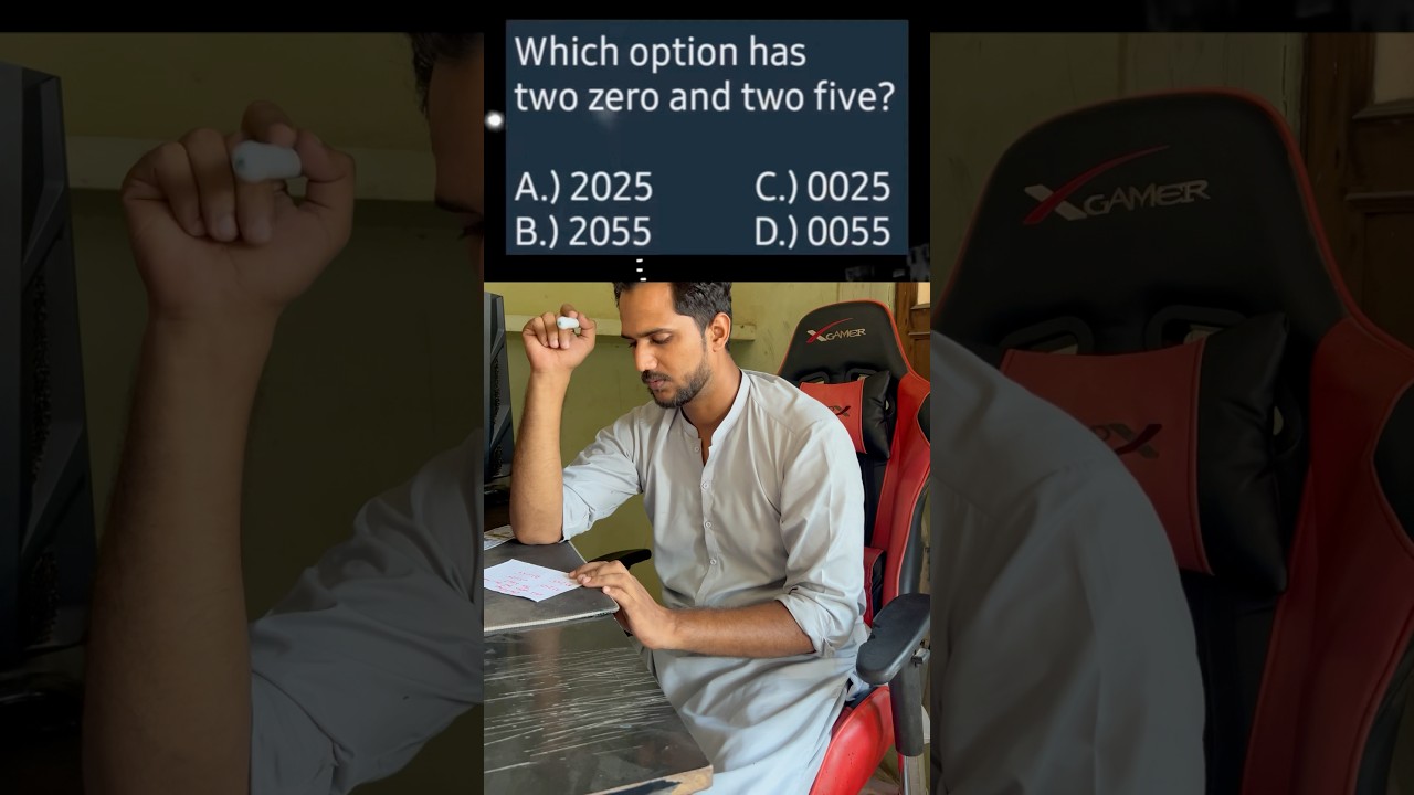 Which option has Two zero and two five #shorts #ytshorts #puzzle #challenge #maths #question #yt