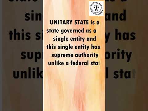 Meaning of the term Unitary State | Adv Melisa Rodrigues