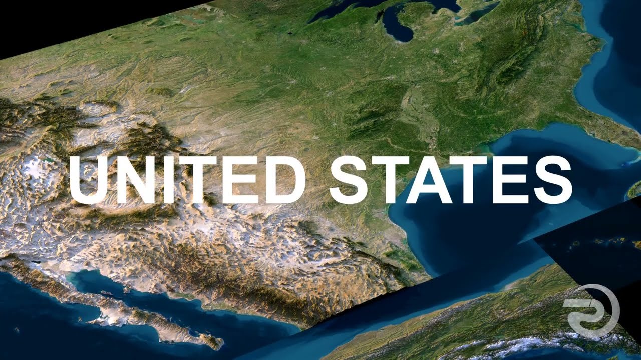 UNITED STATES 3D Country Maps-Terrain Animation Showcase